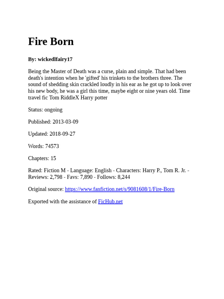 Fire Born by wickedlfairy17-BHBTJrcR | PDF