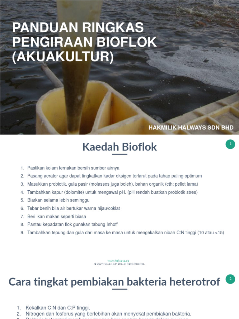 Pengiraan Bioflok Halways SDN BHD | PDF | Sains & Matematika ...