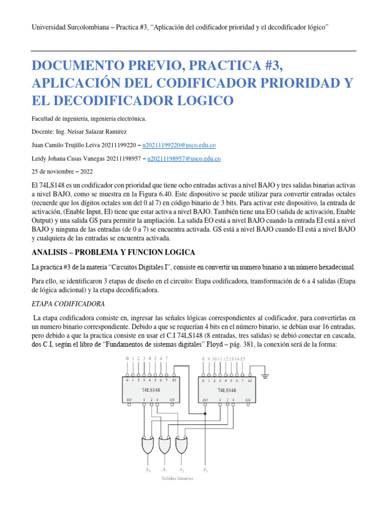 Documento PREVIO - III | PDF | Puerta lógica | Poco