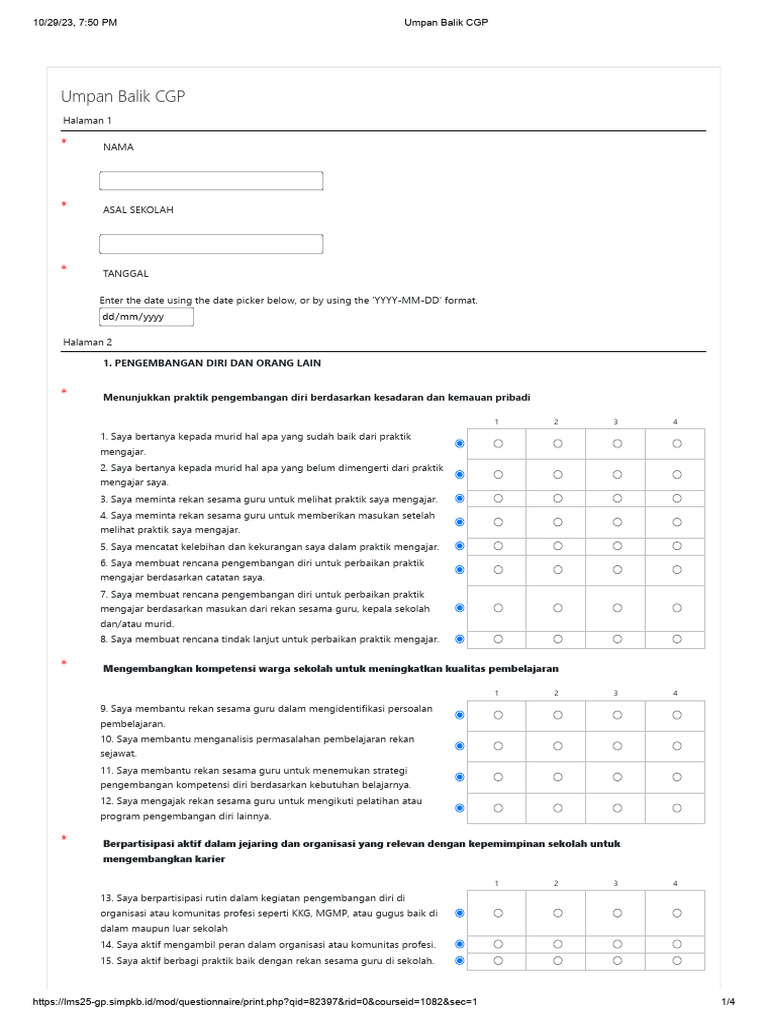 Umpan Balik CGP | PDF