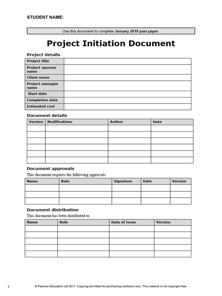 Project Initiation Document - Mock 1 | PDF | Project Management | Economies
