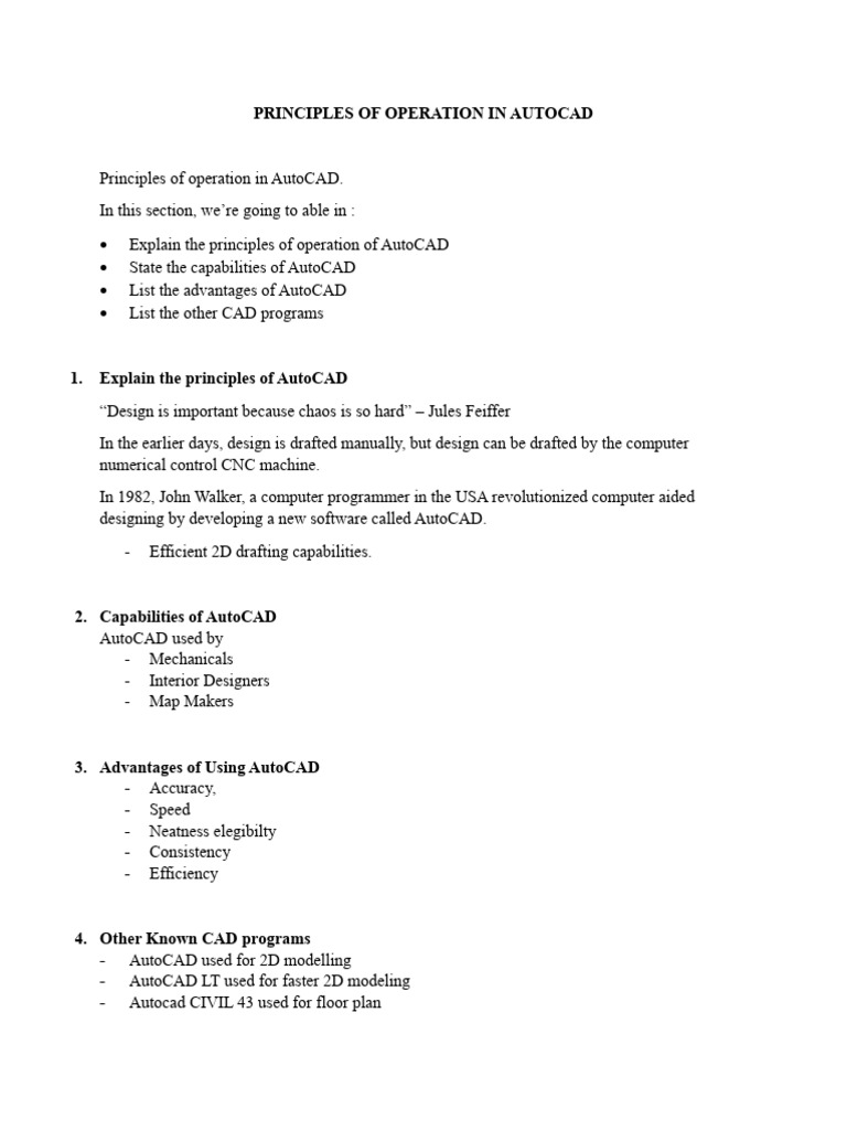 AutoCAD Operation Principles Explained | PDF | Icon (Computing ...