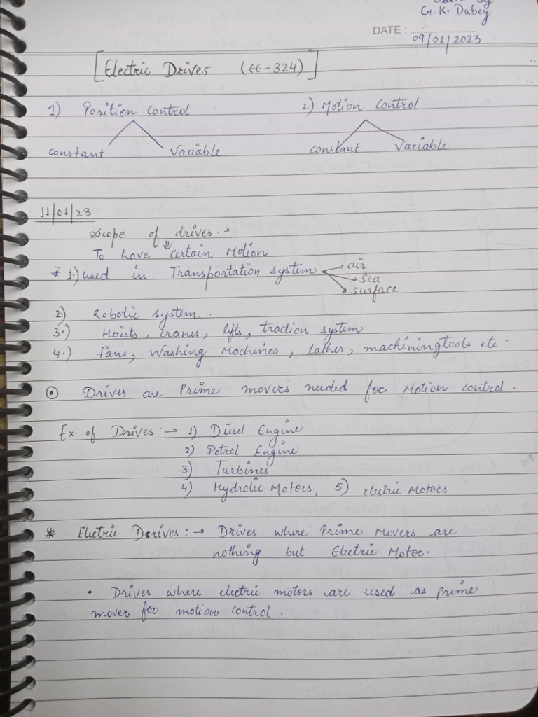 Electric Drive Notes | PDF