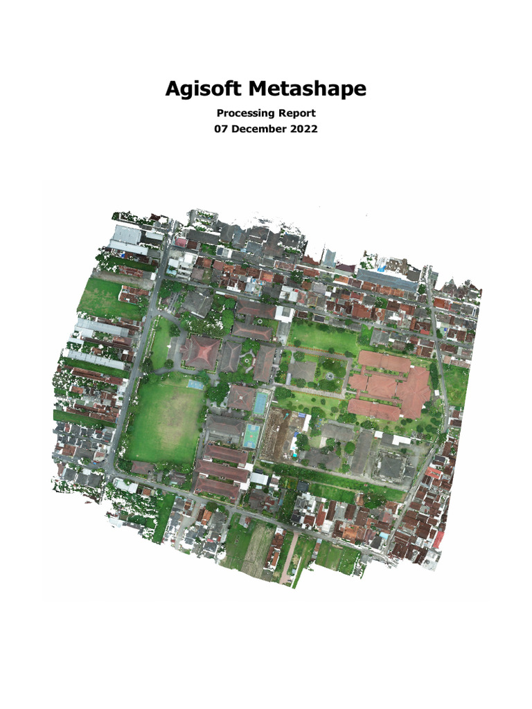 Laporan Agisoft Peta Foto STPN - Fotogrametri | PDF