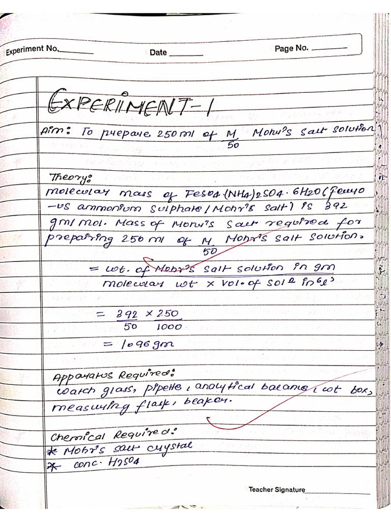Chemistry Practical | PDF