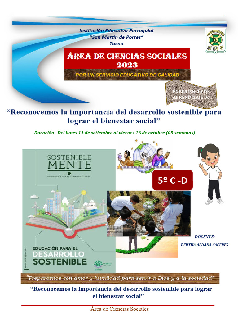 Valeria Contreras Rojas - EDA #06 - 5º C-D - CCSS | PDF | Desarrollo sostenible | Sustentabilidad