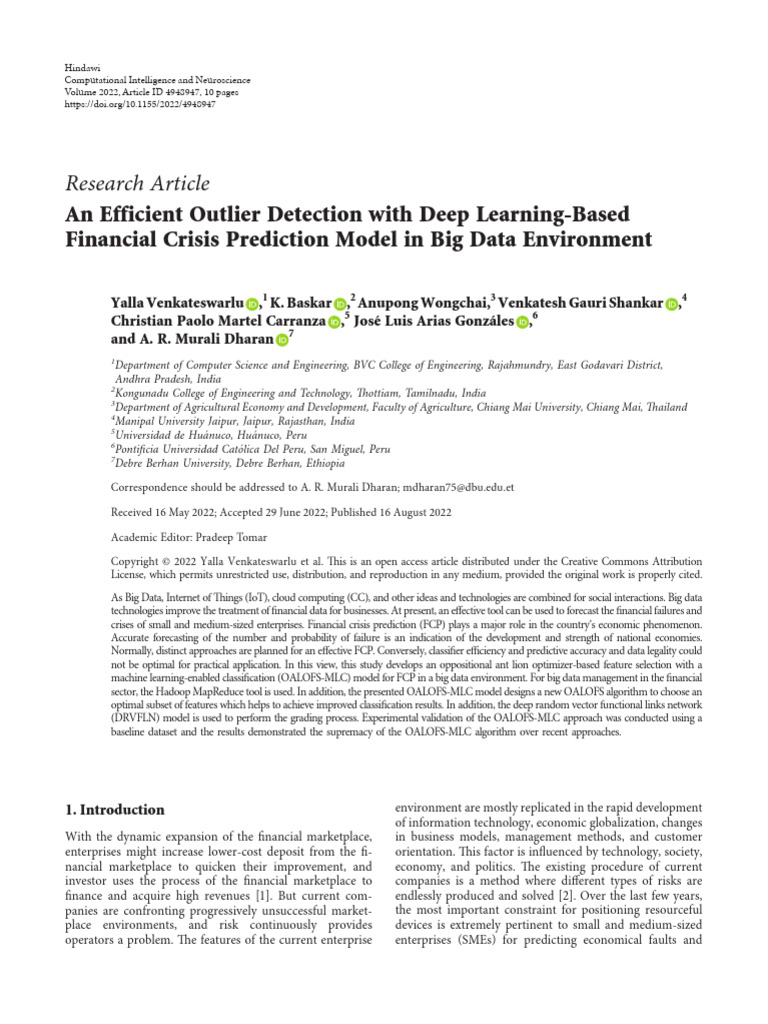 An Efficient Outlier Detection With Deep Learning Pdf Mathematical Optimization Support