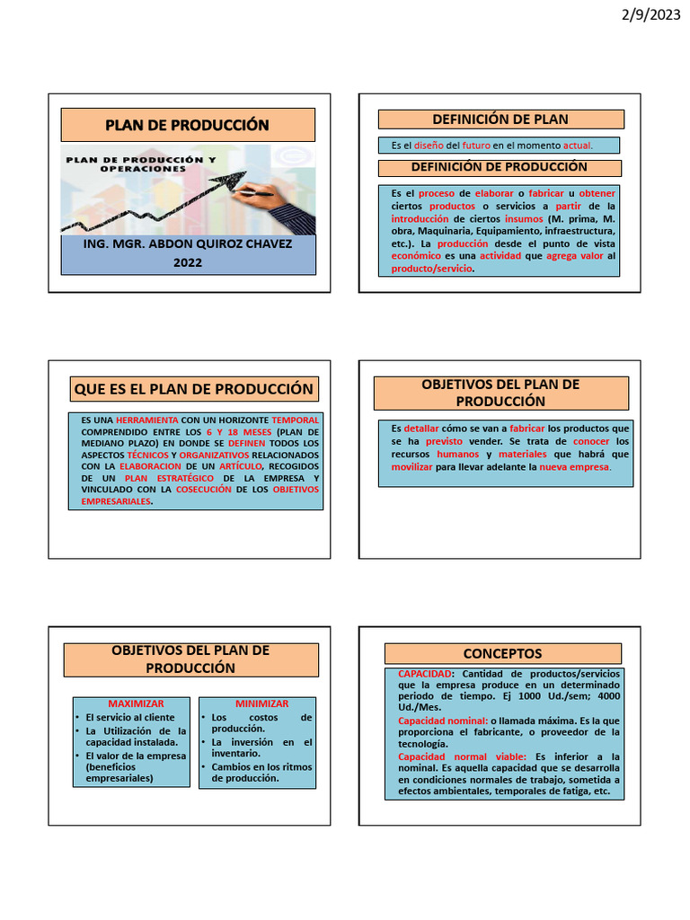 Plan de Produccion 2022 Umss | PDF | Business | Inventario