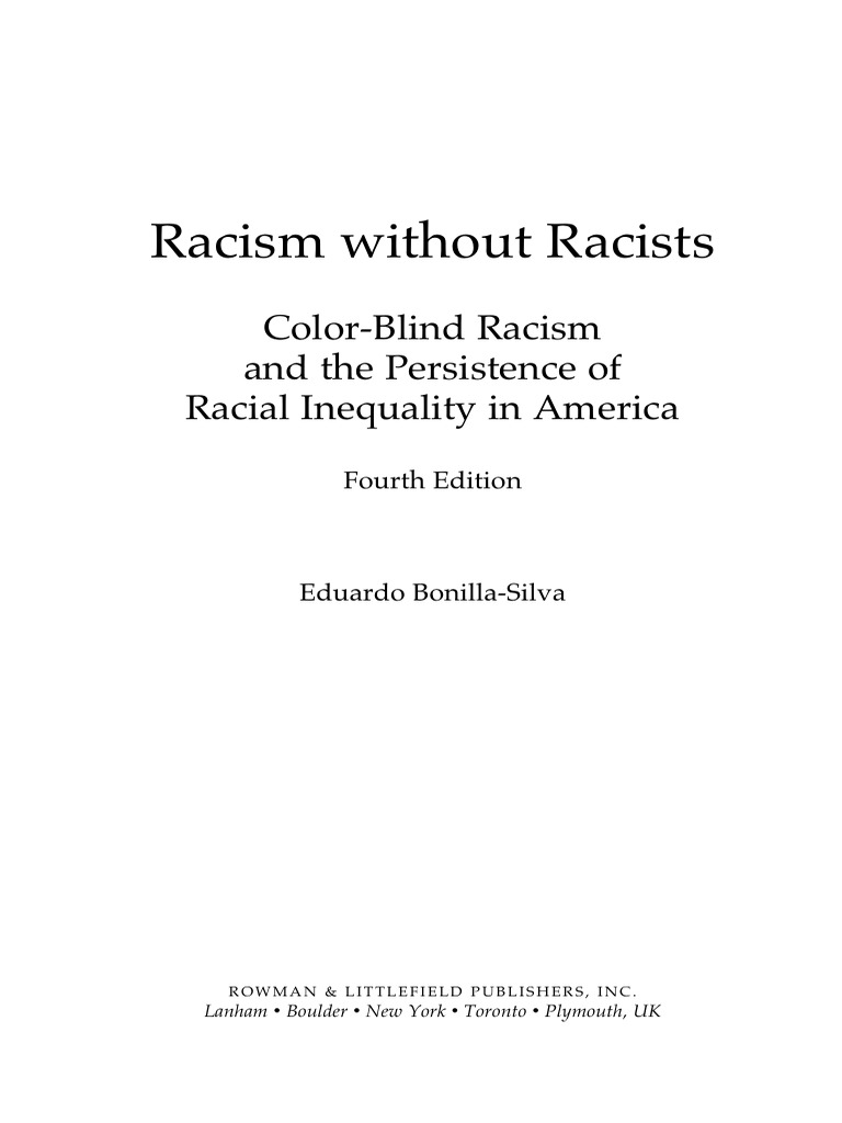 "The New Racism: U.S. Racial Structure Since The 1960s" From Eduardo ...
