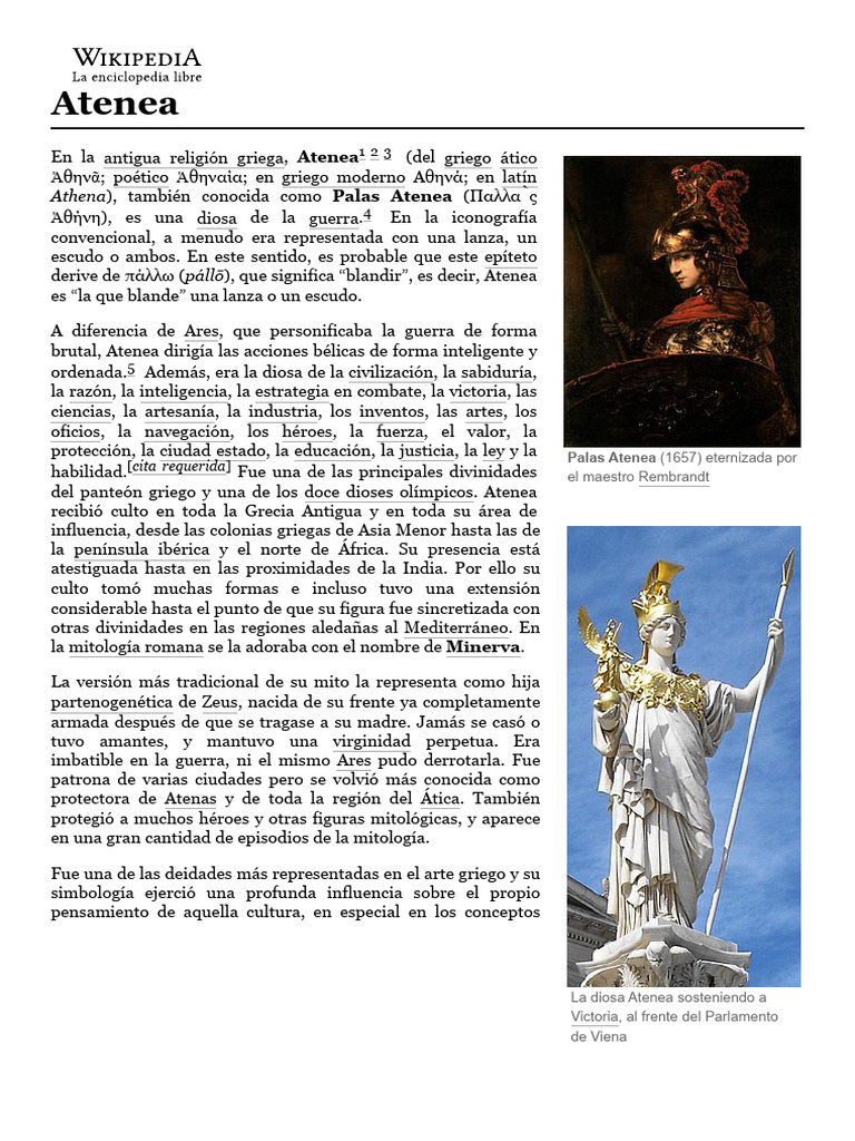 Atenea | PDF | Atenea | Hera