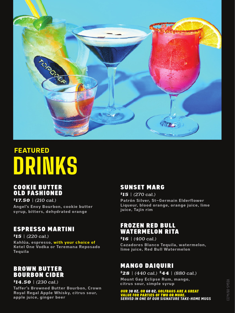Topgolf Menu LasVegas | Download Free PDF | Hamburgers | Anheuser Busch ...