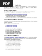 Claves de Activacion de Windows 7 Ultimate | PDF | Windows 7 | Microsoft Windows