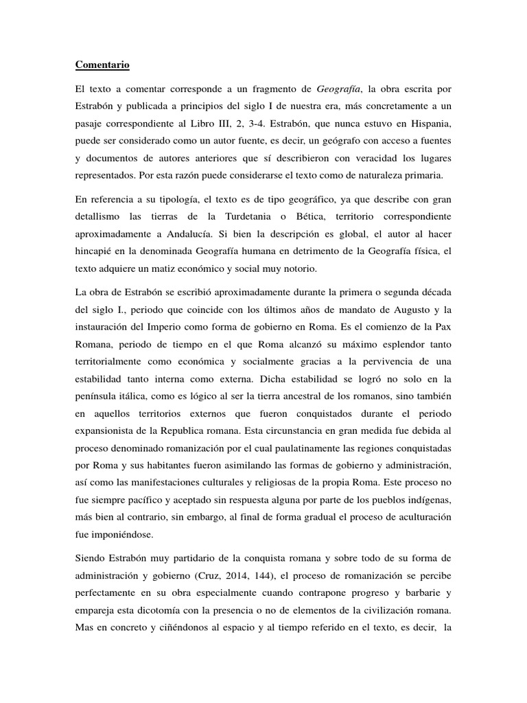 Comentario Estrabon | PDF | Ciencias sociales