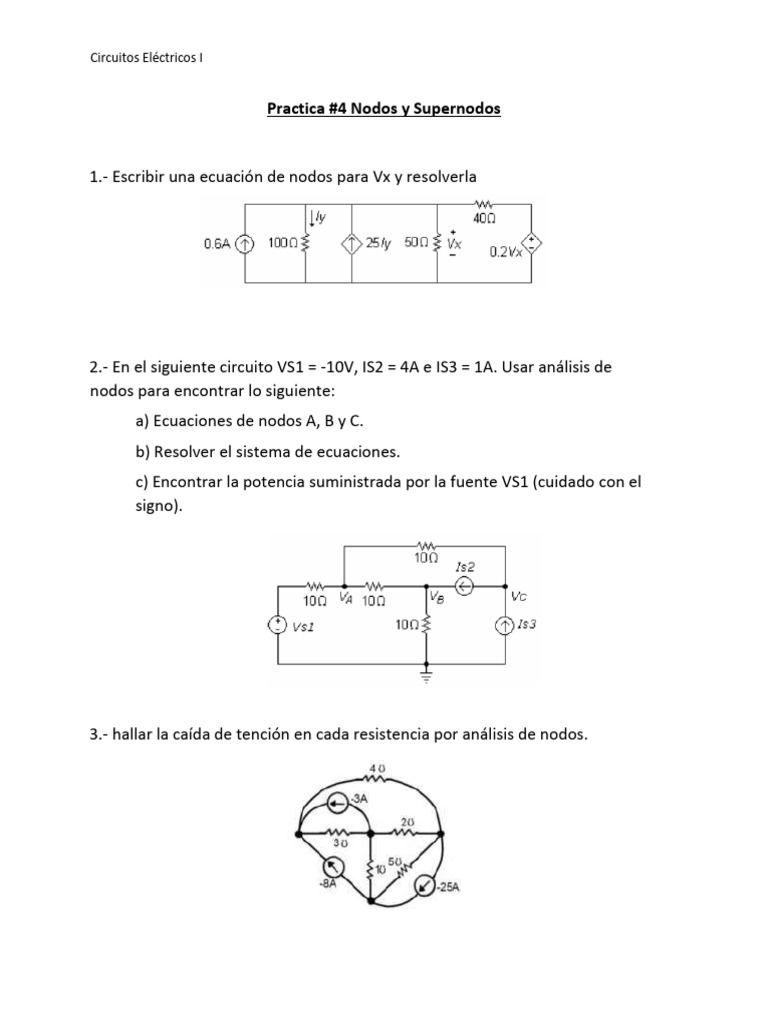 Practica Nodos y Supernodos | PDF