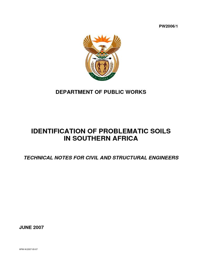 Identification of Problematic Soils in Southern Africa | PDF ...