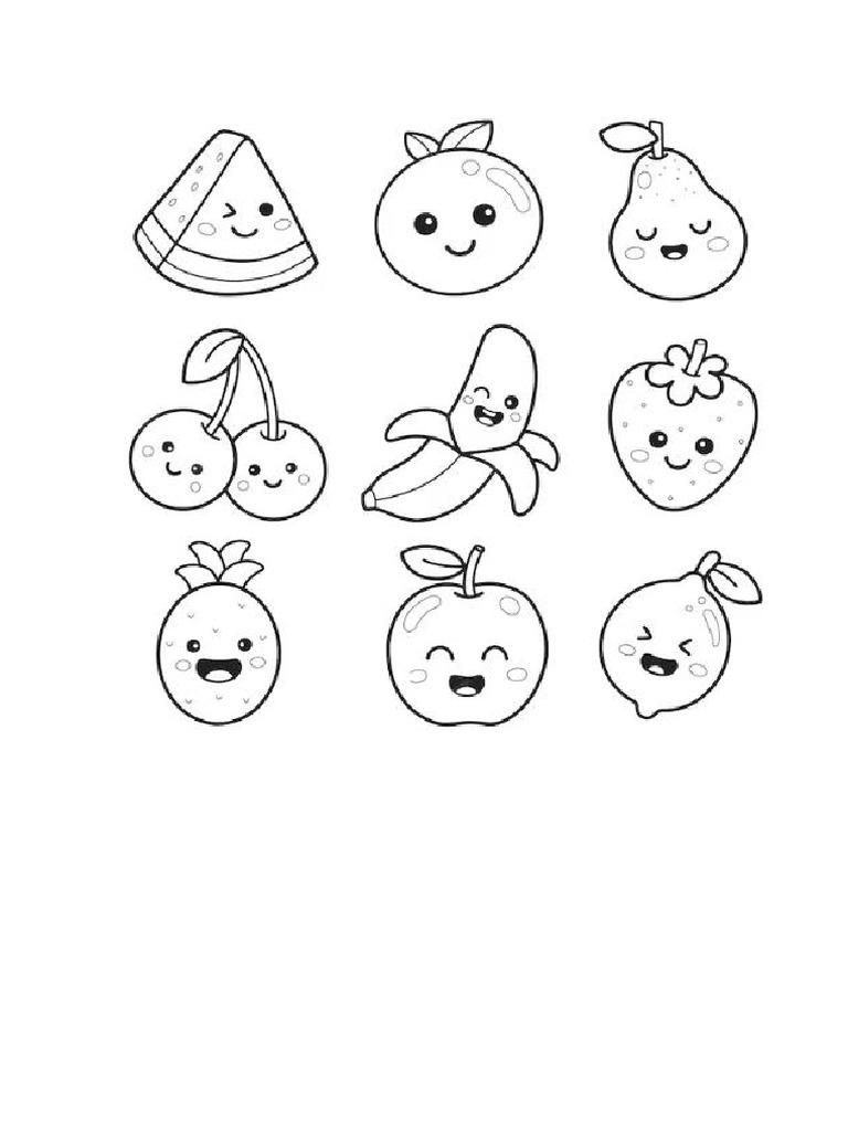 Fruits Colouring Page | PDF
