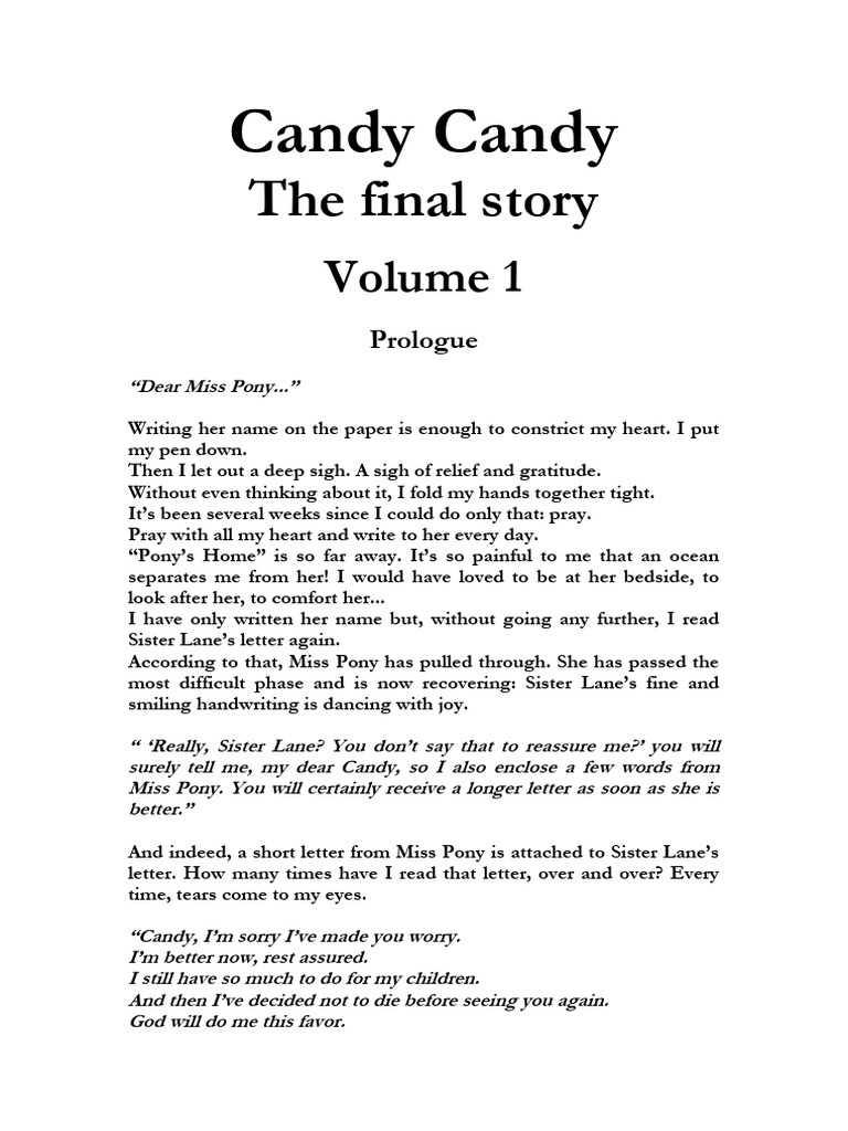 Candy Candy Final Story - Volume 1, Prologue (Version 1) | PDF | Art | Poetry
