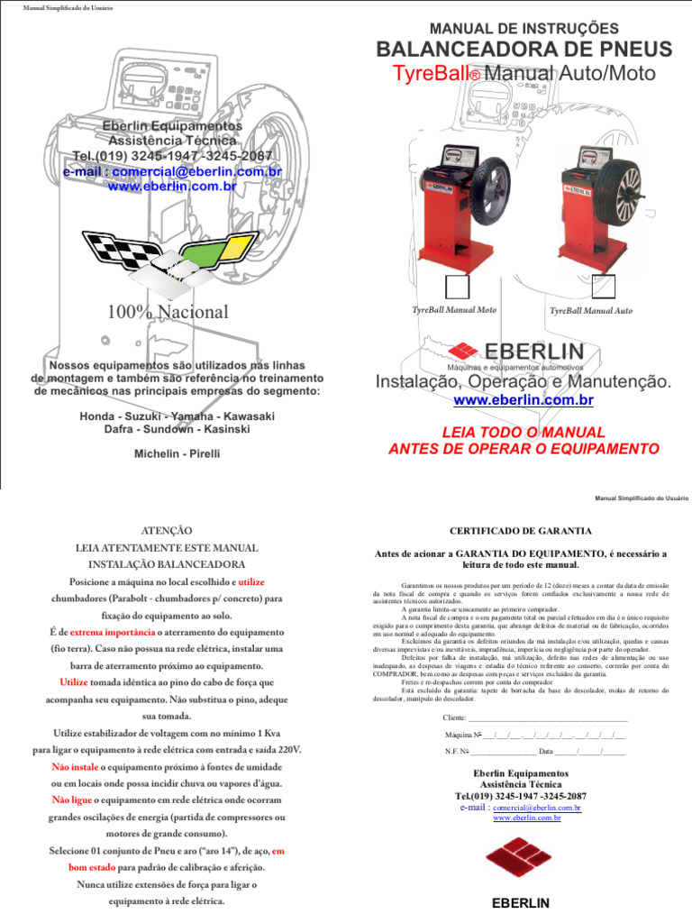 Balanceadora Manual | PDF | Máquinas | Eletrônicos