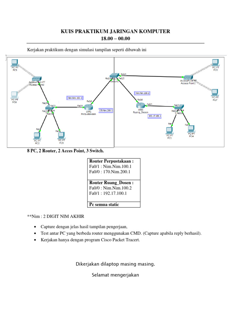 Kuis Praktikum Jaringan Komputer | PDF