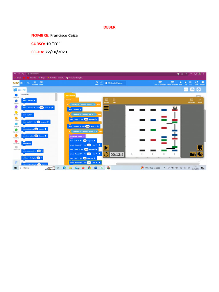 Deber Robotica | PDF