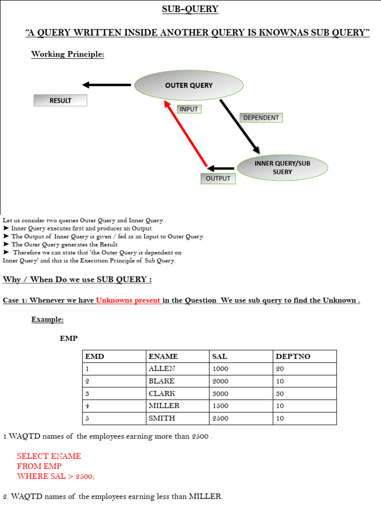 Subquery Phase 1 | PDF