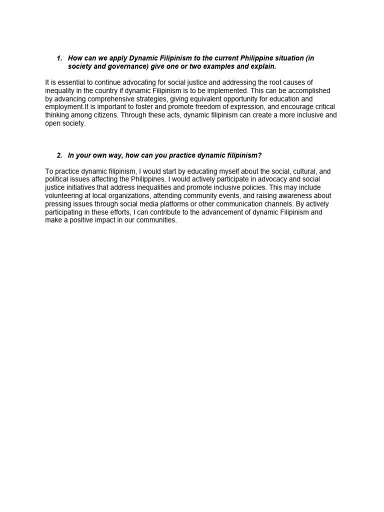 Dynamic Filipinism | PDF