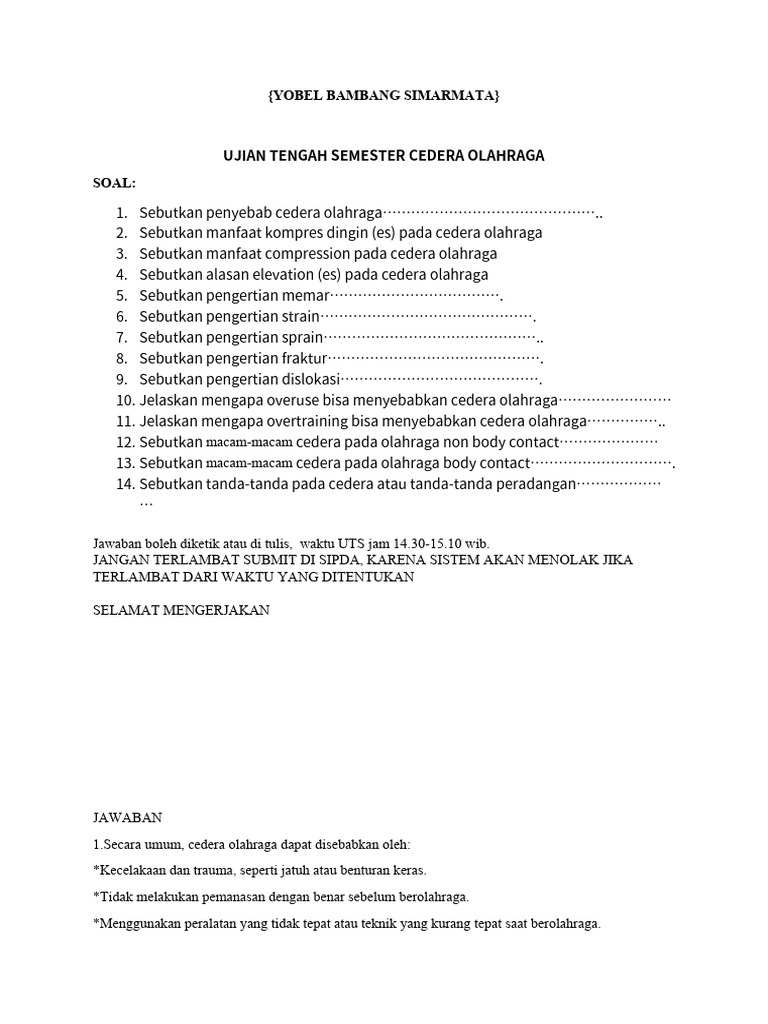 UTS Yobel Bambang Simarmata | PDF