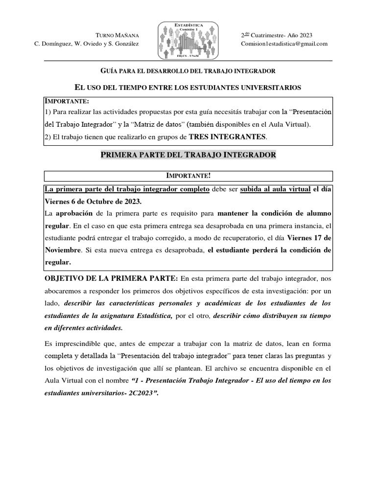 2 - Guía Trabajo Integrador - 2C 2023 | PDF