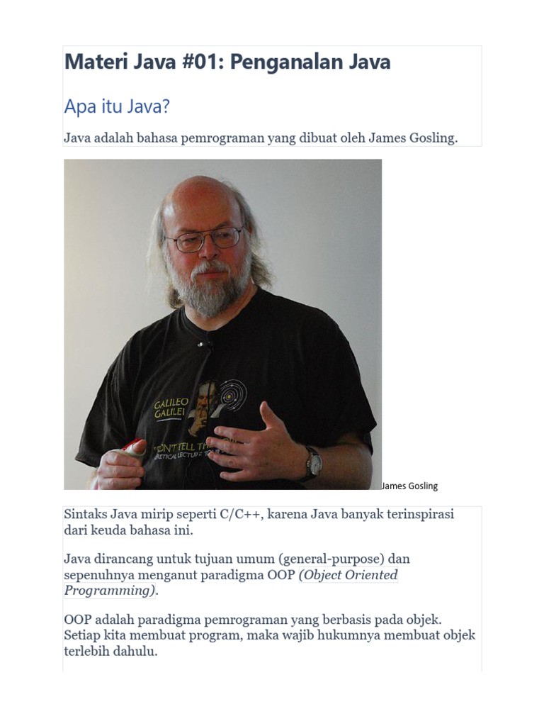 01 - Penganalan Java | PDF