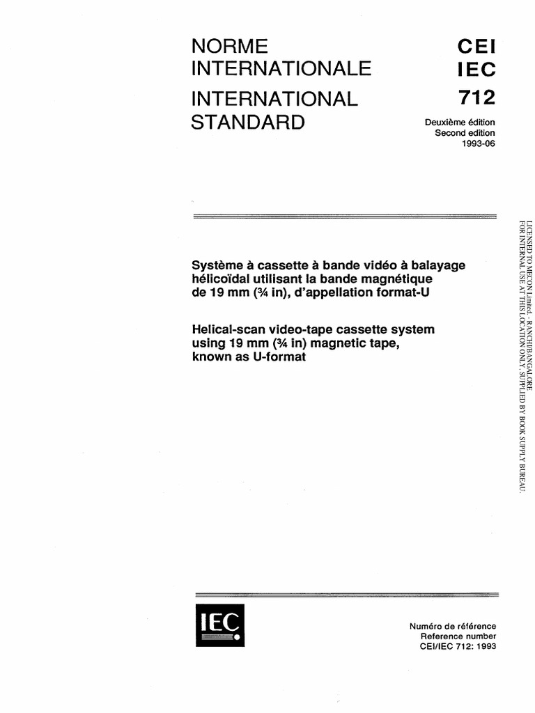 IEC 60712-1993 Scan | PDF