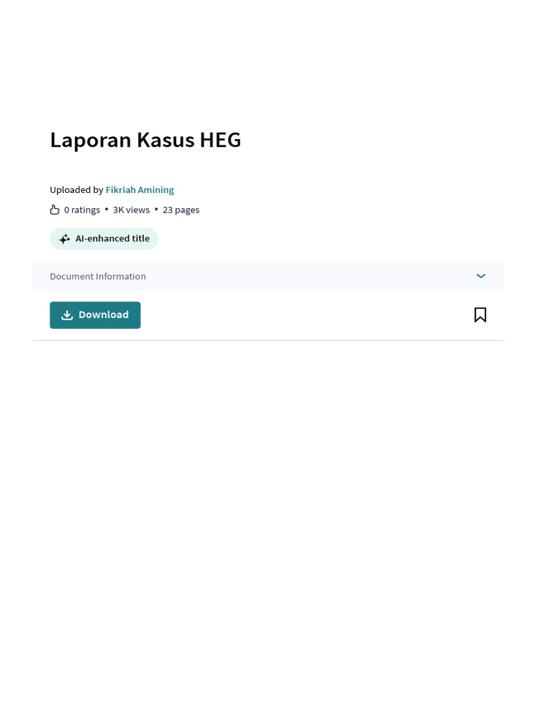 Laporan Kasus HEG - PDF | PDF