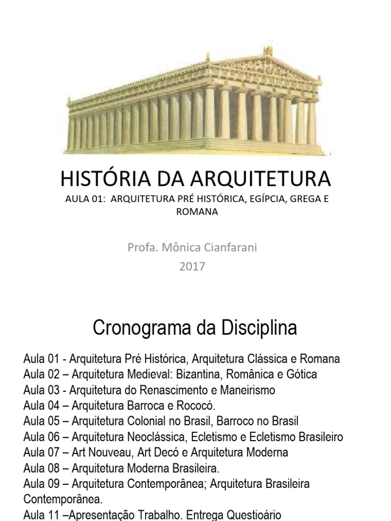 Aula01 Historia Da Arquitetura Pdf Grécia Antiga Stonehenge