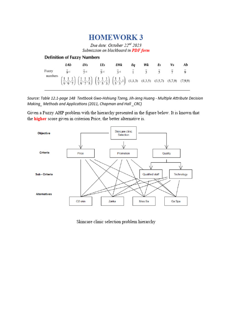 HW3 Fuzzy AHP | PDF