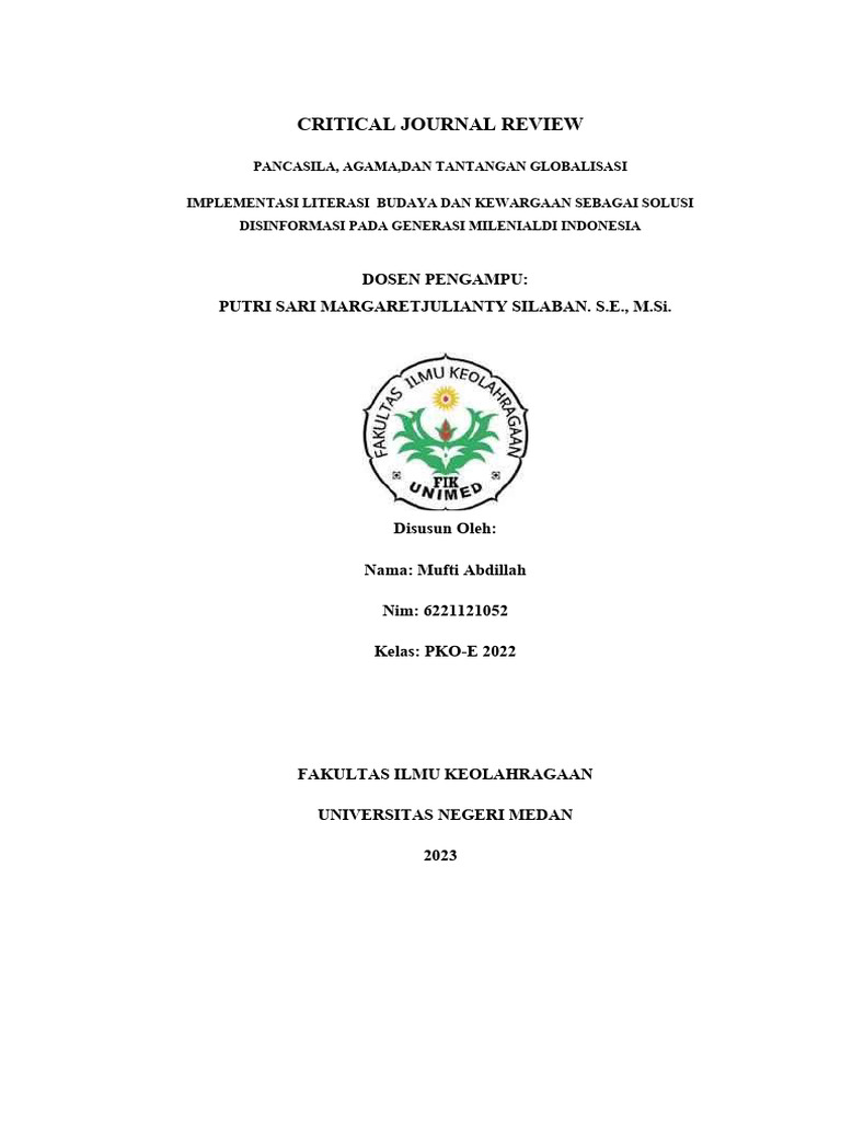 CJR Pancasila Mupti | PDF