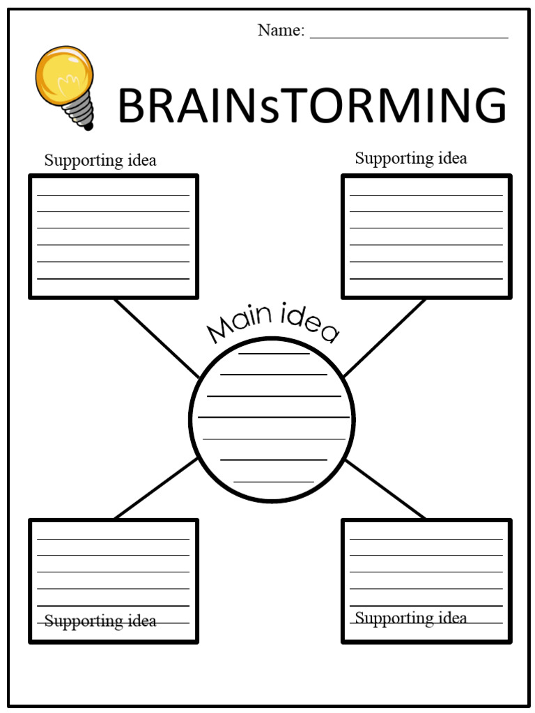 Brainstorm Worksheet | PDF