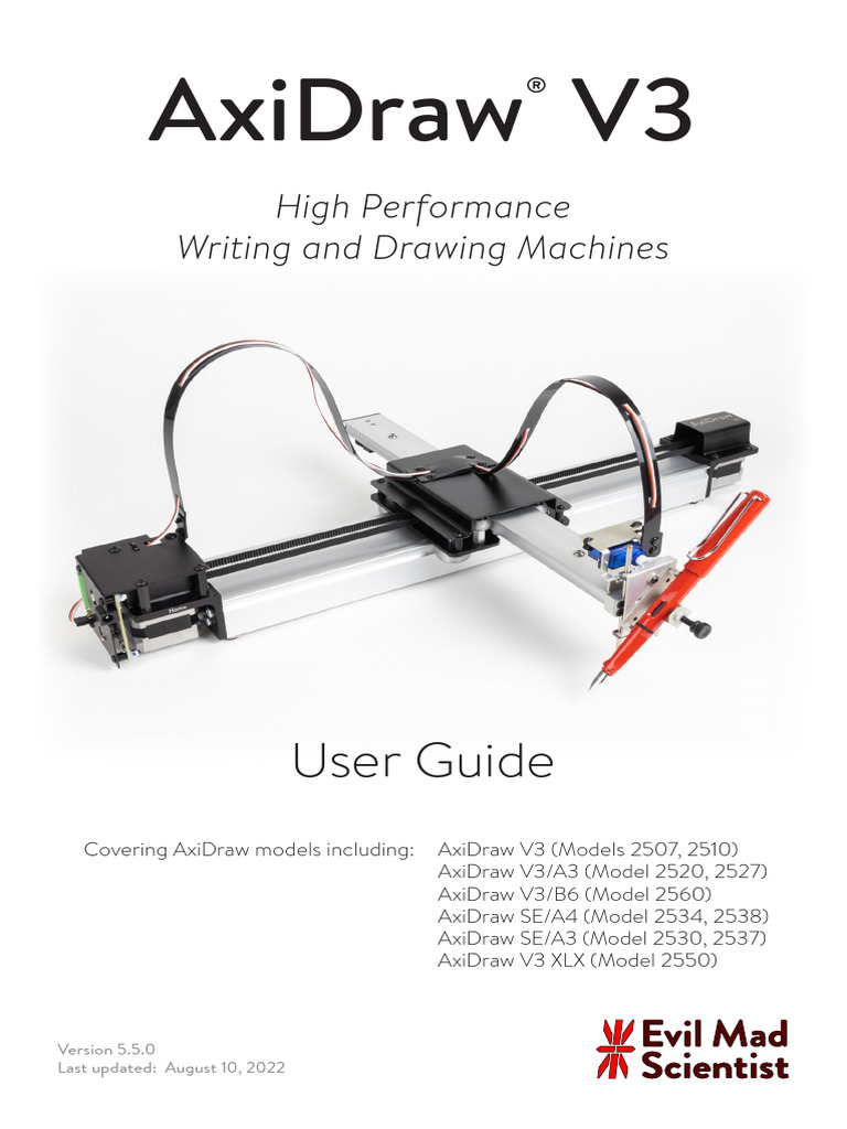 AxiDraw Guide v550 | PDF | Command Line Interface | Screw