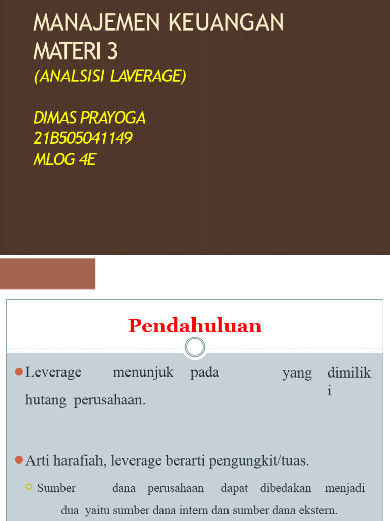 Analisis Leverage | PDF
