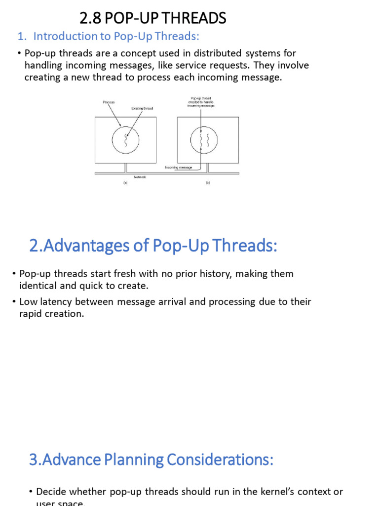 Introduction To Pop-Up Threads | PDF