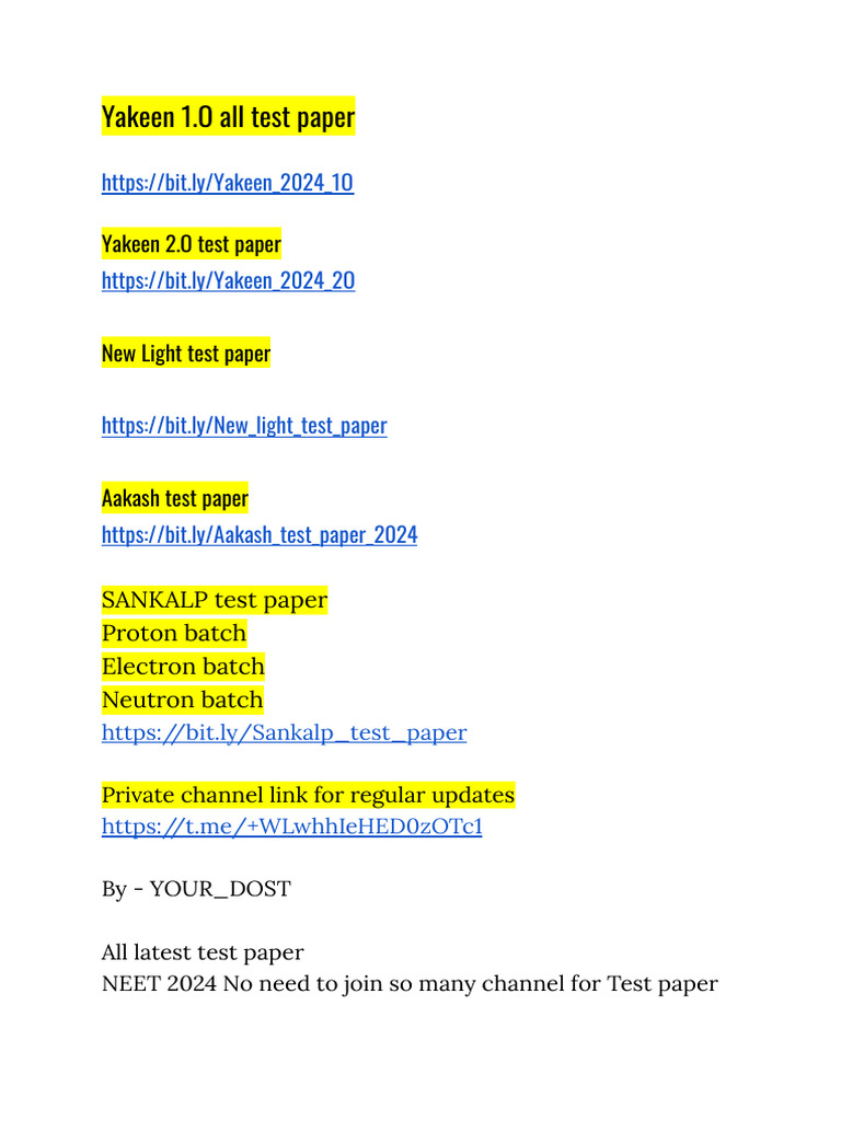 Neet Test Paper 2024 | PDF | Technology & Engineering