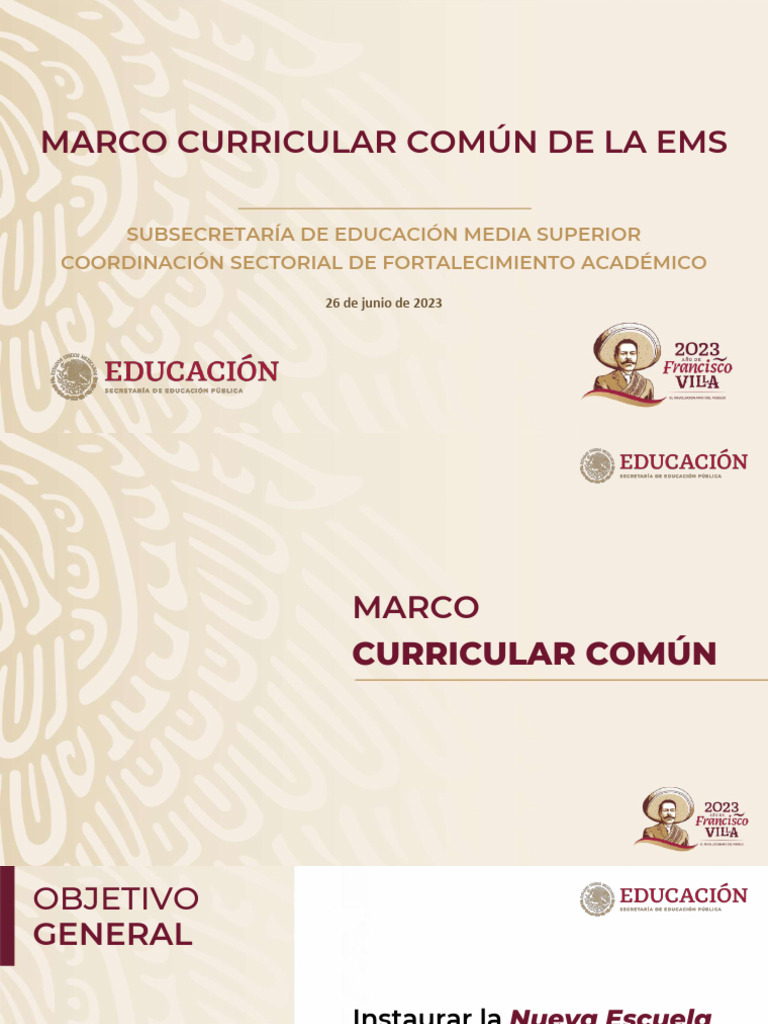 Presentacion Mccems2023 VF Cosfac | PDF | Plan de estudios | Aprendizaje