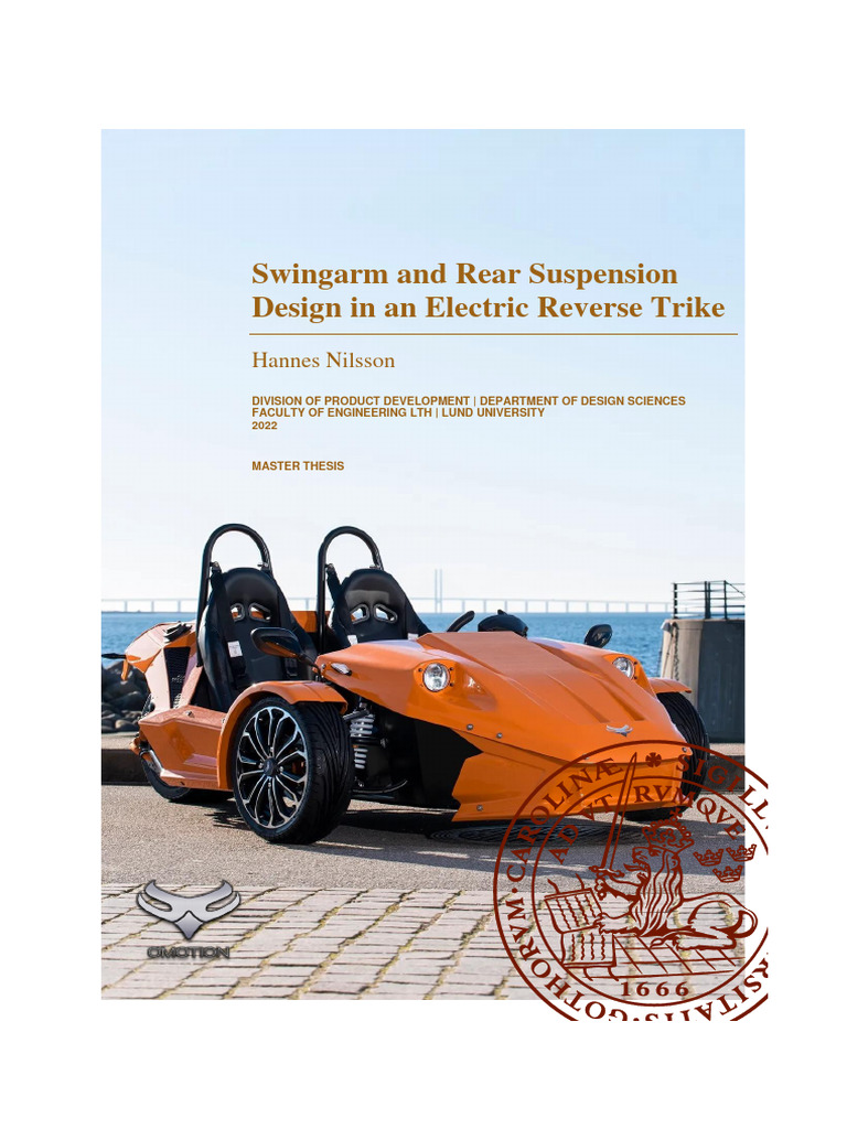 Swingarm and Rear Suspension Design in An Elec | PDF | Axle ...