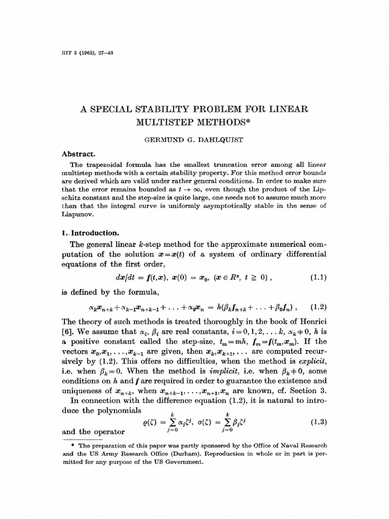 Dahlquist Stab | Download Free PDF | Mathematical Analysis | Mathematical Objects