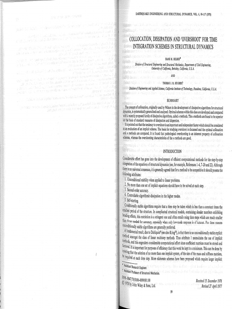 Collocation Dissipation and Overshoot For Time Integration Schemes in ...