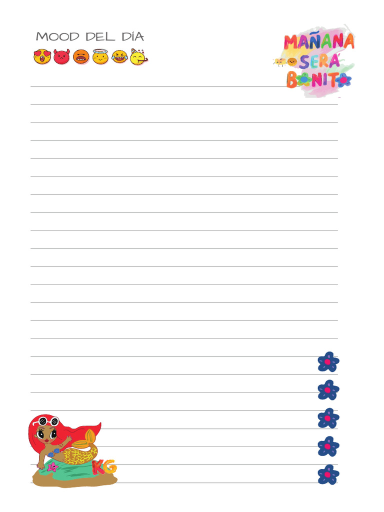 Hoja Cuaderno Karol G | PDF