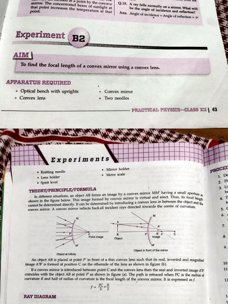 Physics Experiment 6 | PDF | Mirror | Optics