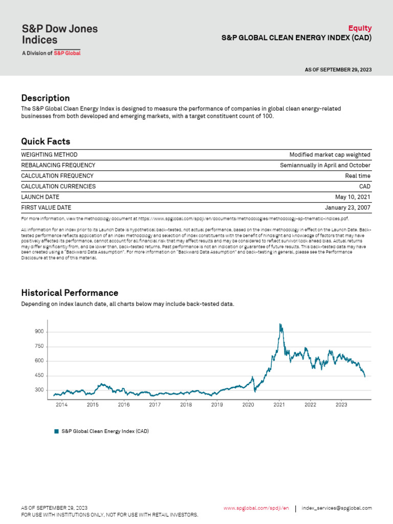 Fs SP Global Clean Energy Index Cad | PDF