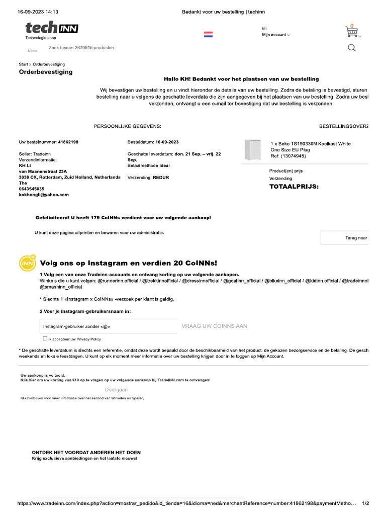 Tradeinn Aankoop Beko | PDF