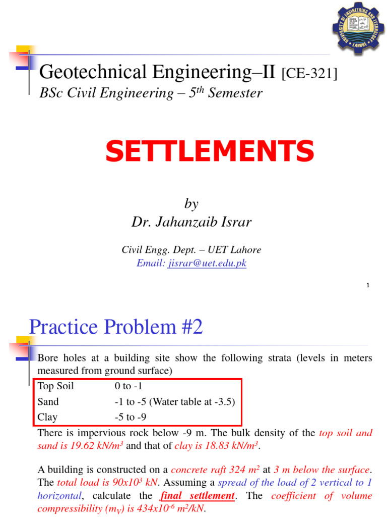 Settlements Lecture-2 | PDF