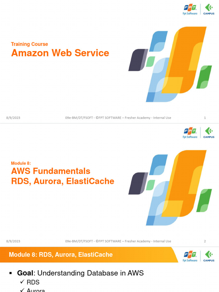 Training AWS - Module 8 - RDS, Aurora, ElastiCache | PDF | Computer ... Training AWS - Module 8 - RDS, Aurora, ElastiCache | PDF | Computer ...