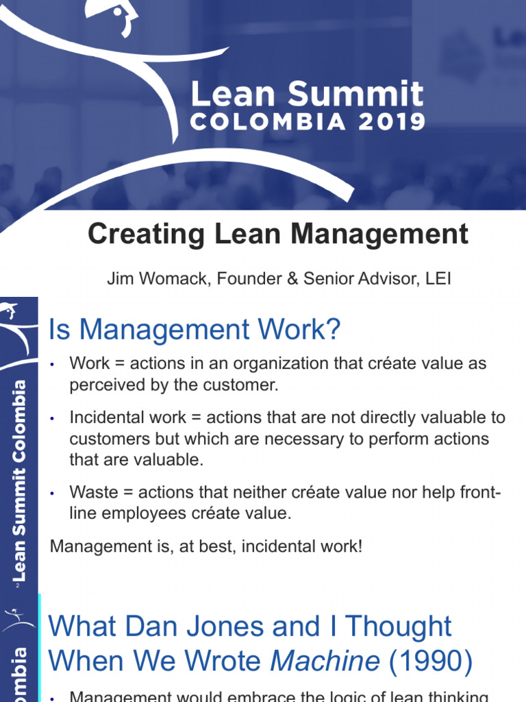 Creating Lean Management - Womack | PDF | Lean Manufacturing | Business